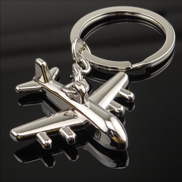 Accessories | Silver 4 Engine Jumbo Jet Airplane Keychain | Poshmark